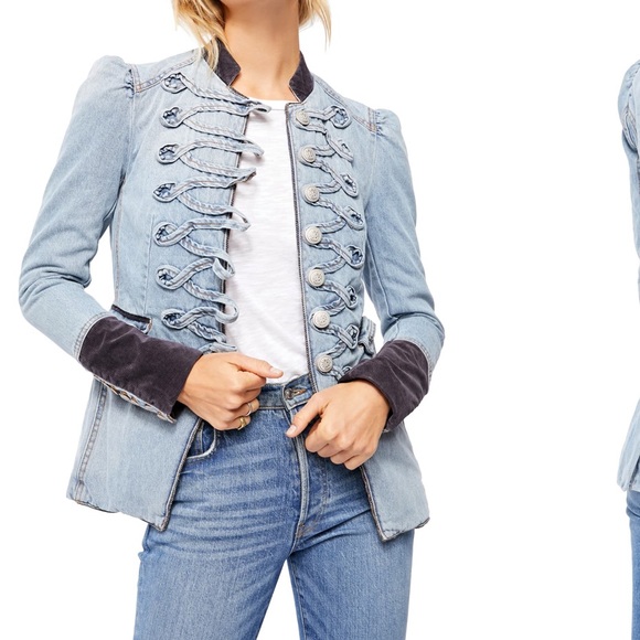 Free People | Jackets & Coats | Seamed And Structured Denim Jacket S ...